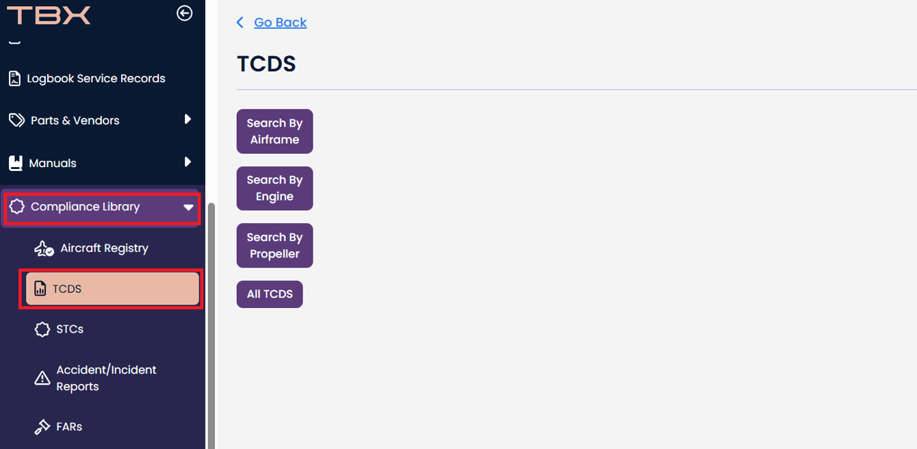 Referencing Type Certificate Data Sheets (TCDS)