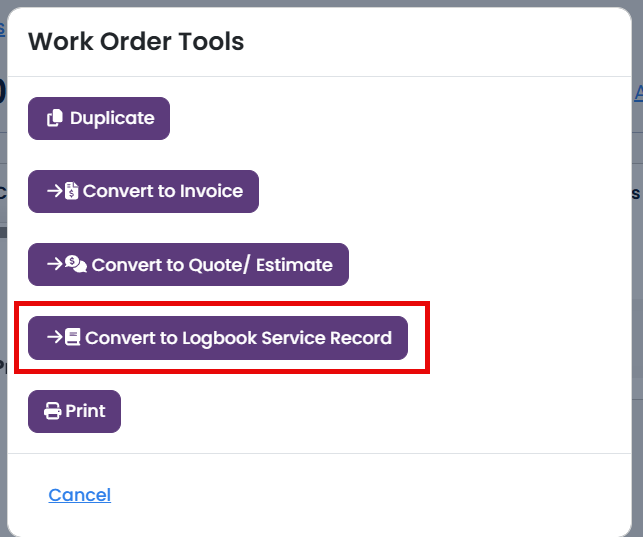 Creating Logbook Service Records (LSRs)