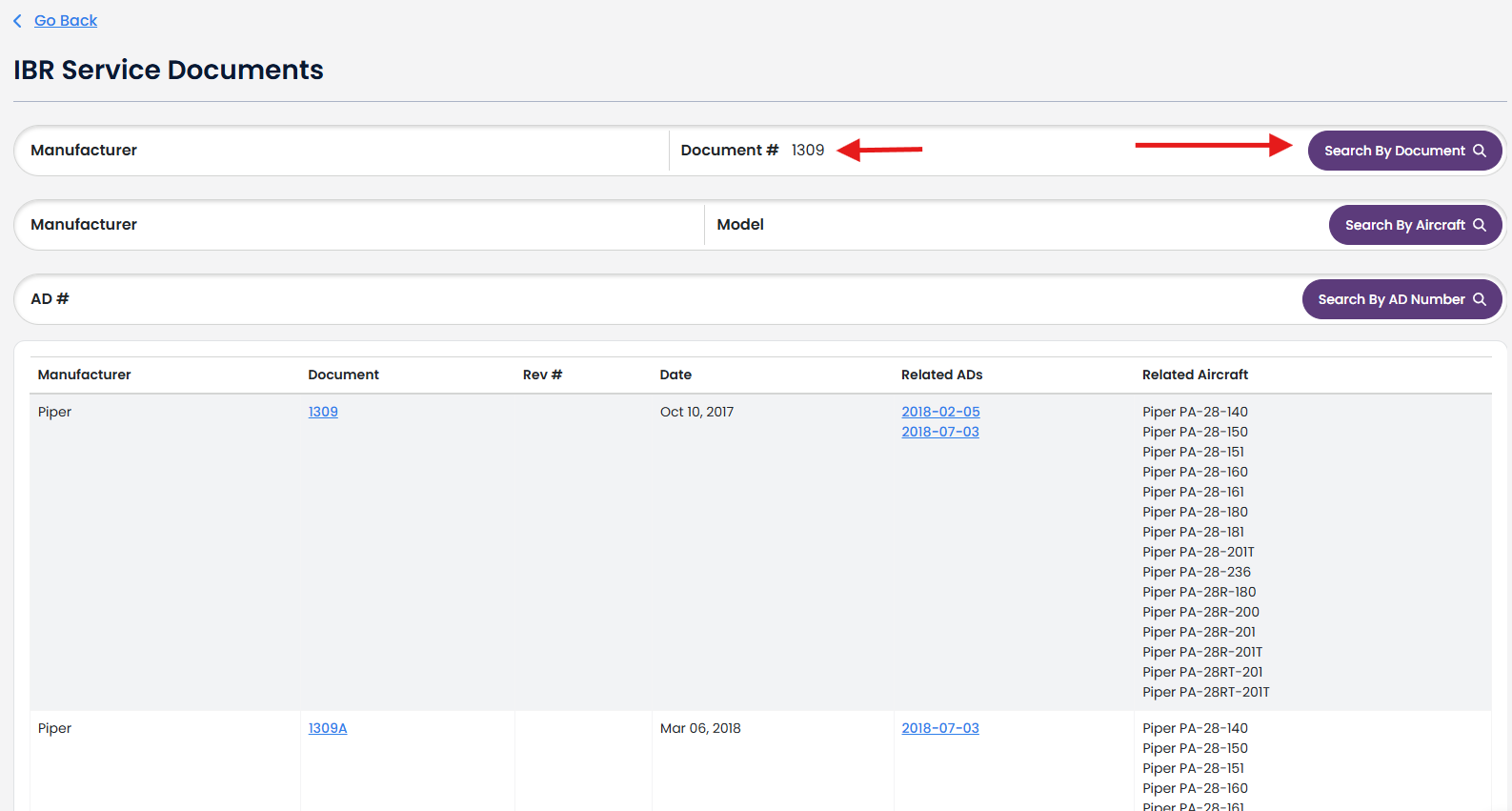Referencing Service Bulletins & Service Documents (SBs)