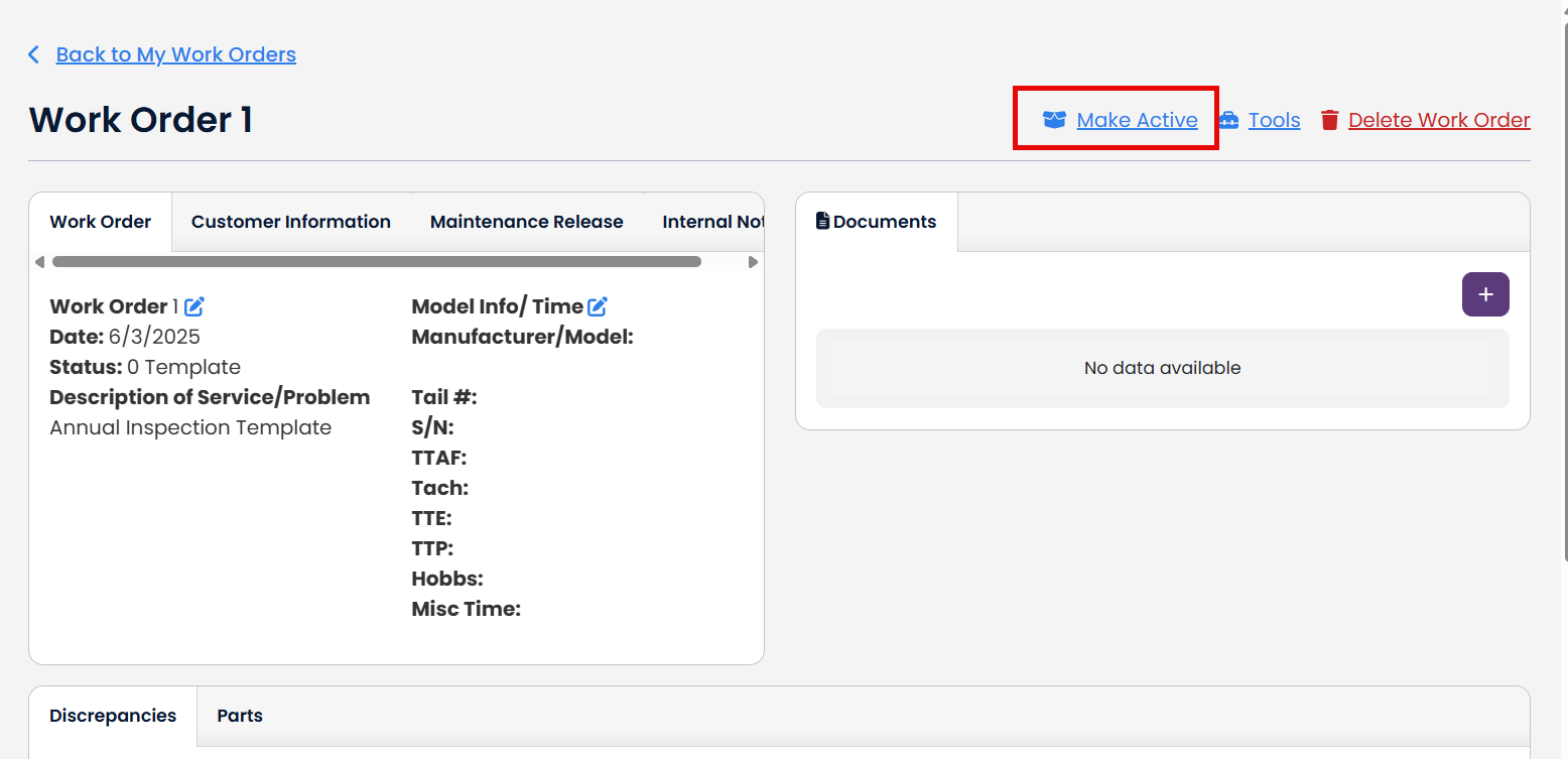 Archiving Work Orders