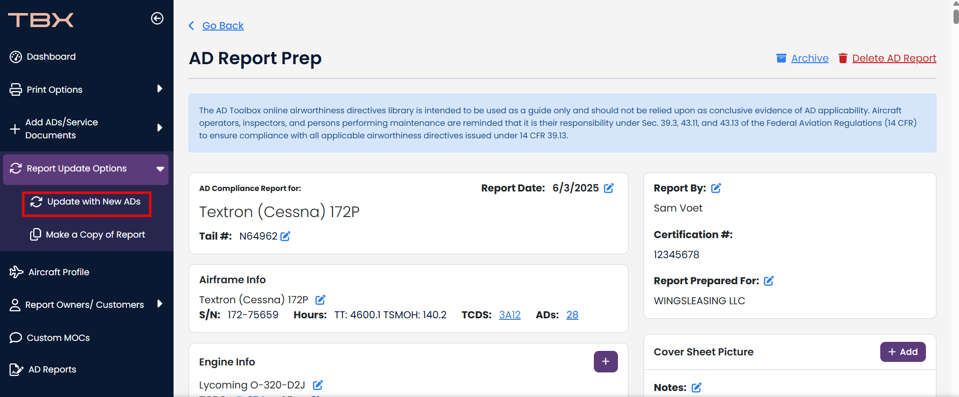 Updating an existing AD Report with New ADs (and Creating a new Copy)