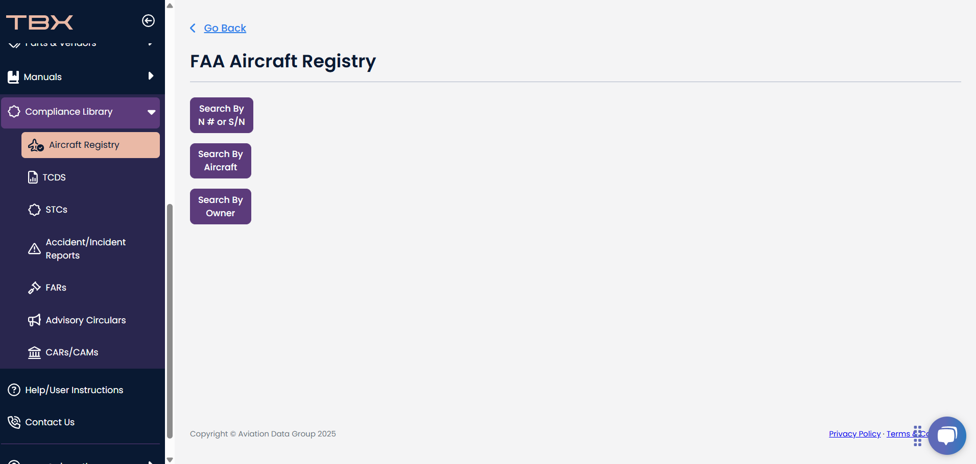 Using the Aircraft Registry