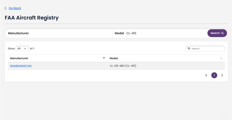 Using the Aircraft Registry