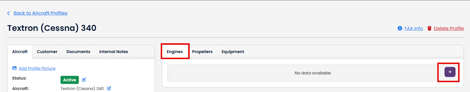 How to create an aircraft profile