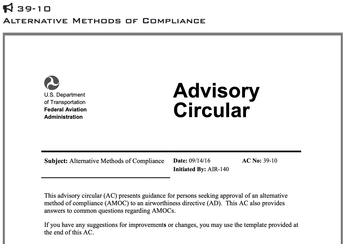Referencing Advisory Circulars (ACs)